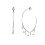 Large Dangling Diamond Hoops – Imad Baadarani Jewelry